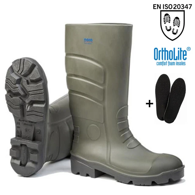 NORA MAX PU Gummistiefel / Sicherheitsstiefel S7 - Olive / Grün - Gr ...