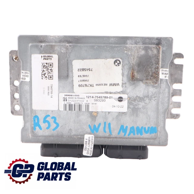 MINI COOPER R52 R53 W11 170HP Engine ECU Control Unit DME 7545789 ...