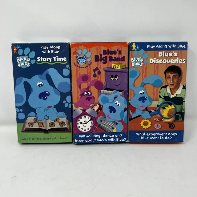 LOT OF 3 Blues Clues VHS Tapes, Story Time, Blues Big Band, Blues ...