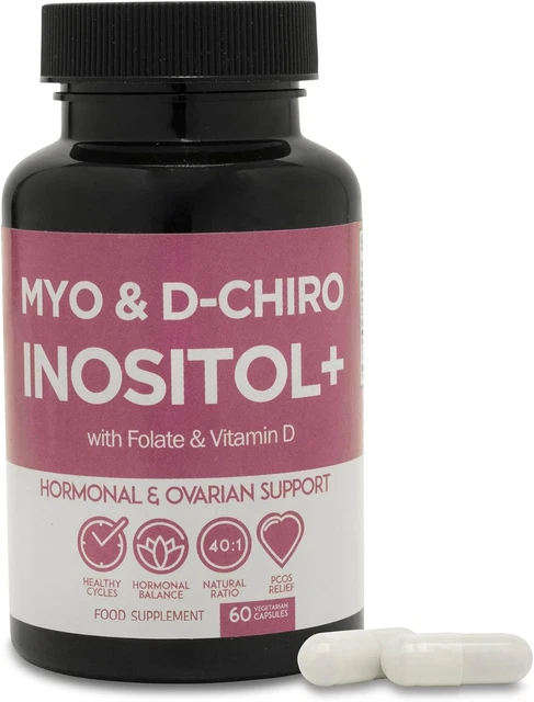 INOSITOL SUPPLEMENT - Myo-Inositol and D-Chiro Inositol 60 Capsules with Folate £23.03 - PicClick UK