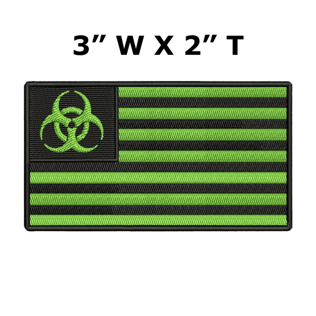 PATCH CROCHET SYMBOLE BIOHAZARD brodé logo avertissement zombie apocalypse EUR 6,60 - PicClick FR
