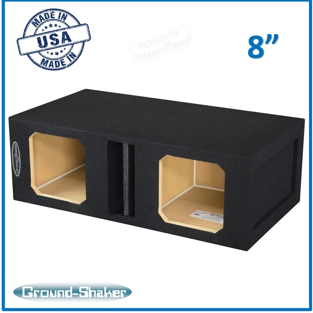 8& DUAL CENTER Ported Vented Sub Box Subwoofer Enclosure Ground Shaker ...