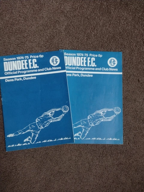 DUNDEE FC PROGRAMS X2 1974/75 Hearts And Hibs. Football Programs £3.31 ...