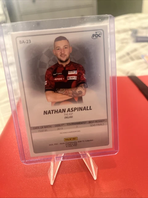 PANINI PDC WORLD Championship 2025/26 Nathan Aspinall Pink Sparkle ...