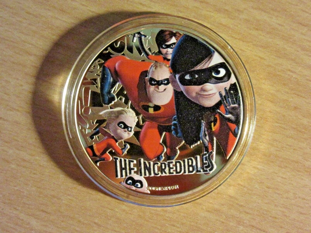 MÉDAILLE /DISNEY PL OR colorisée Les Indestructibles Pixar / PENSEZ ...