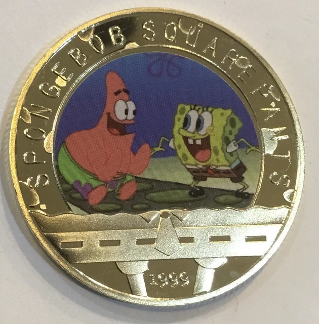 SPONGE BOB SQUARE Pants Patrick Star Cartoon Coin Medal £5.60 - PicClick UK