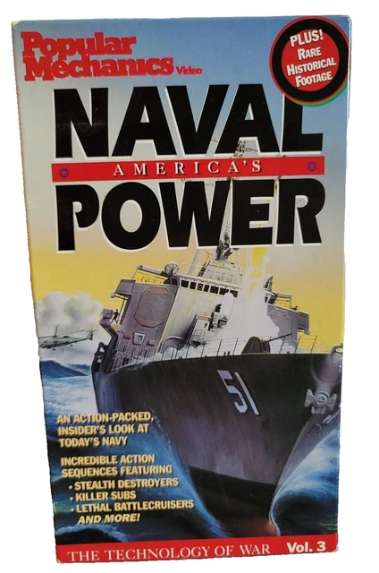 POPULAR MECHANICS AMERICA'S Naval Power VHS The technology of war vol 3 ...