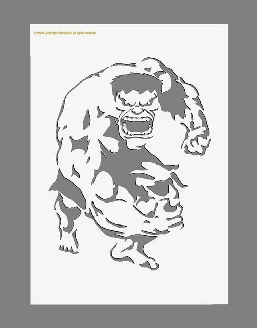 Mylar Stencil Incredible Hulk 125 190 Micron A3 A4 A5 Sizes Marvel 1