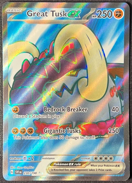 GREAT TUSK EX 230/198 Full Art Ultra Rare | Pokémon TCG - Scarlet & Violet $10.00 - PicClick AU
