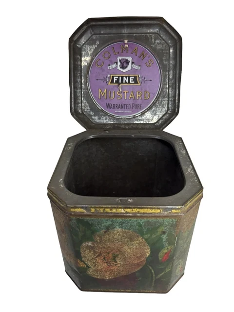 COLMANS FINE MUSTARD Tin 1900s Edwardian Large Tin Shop container £55. ...