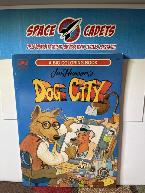 GRAND LIVRE DE coloriage doré Jim Henson's Dog City 1993 rare EUR 24,16 ...
