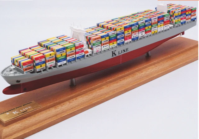 35CM KLINE CONTAINER ship model cruise ship model Double tower color ...