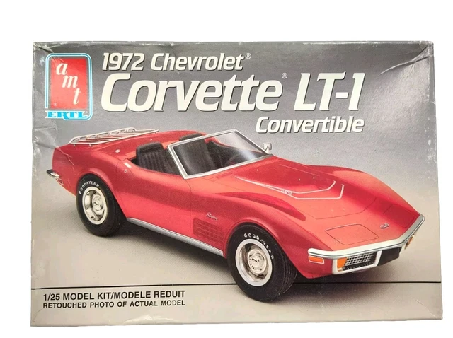AMT ERTL 1:25 Scale 1972 Corvette Convertible LT1 6080 Car Model Kit ...