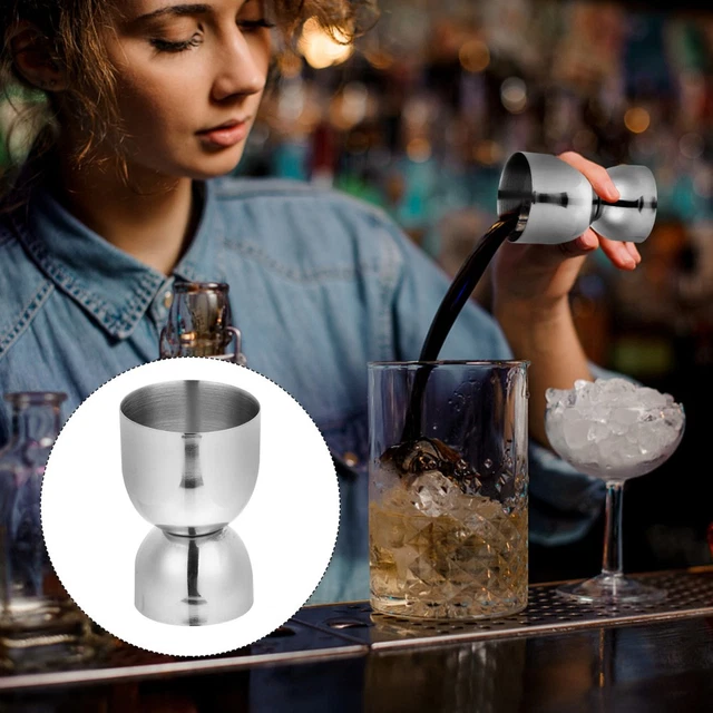 BELL JIGGER STAINLESS Steel Cocktail Bar Jigger Measuring Liquor Shot ...