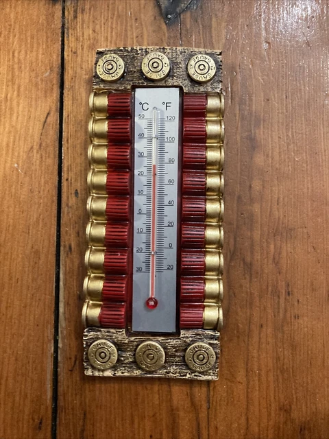 EBROS WESTERN 12 Gauge Shotgun Shell Ammo Indoor Wall Thermometer ...