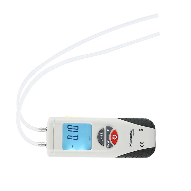 DIGITAL MANOMETER DIFFERENTIAL Gauge Pressure Meter 11 Selectable Units ...