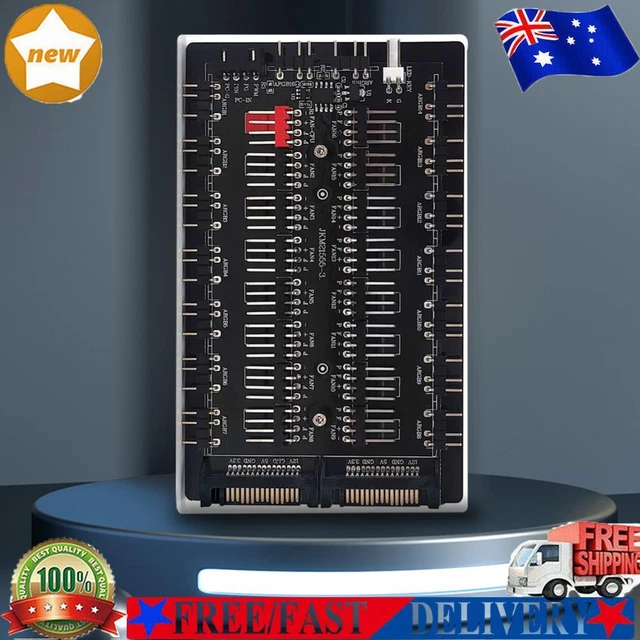 4PIN PWM 5V ARGB ARGB PWM Fan Hub Dual SATA Powered Dual 16-bit ...