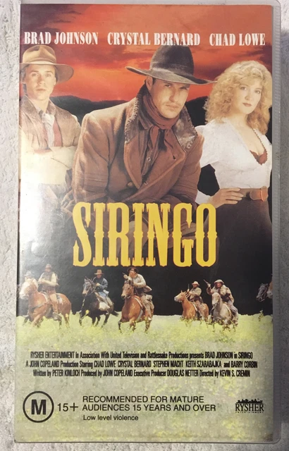SIRINGO - RARE VHS Tape - Chad Lowe - Crystal Bernard - Brad Johnson $8 ...