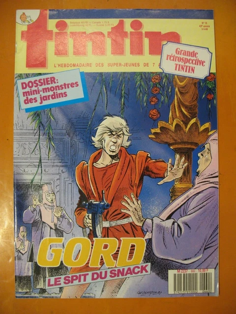 LE JOURNAL DE TINTIN N° 660 du 03/05/1988- Gord: Le Spit du Snack. Mini ...