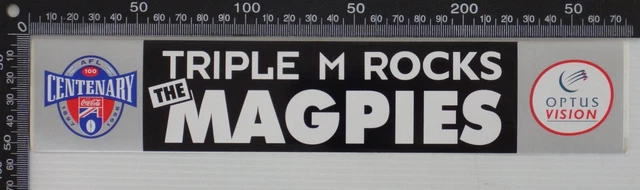 VINTAGE OPTUS VISION 1996 Afl Triple M Rocks The Collingwood Magpies ...