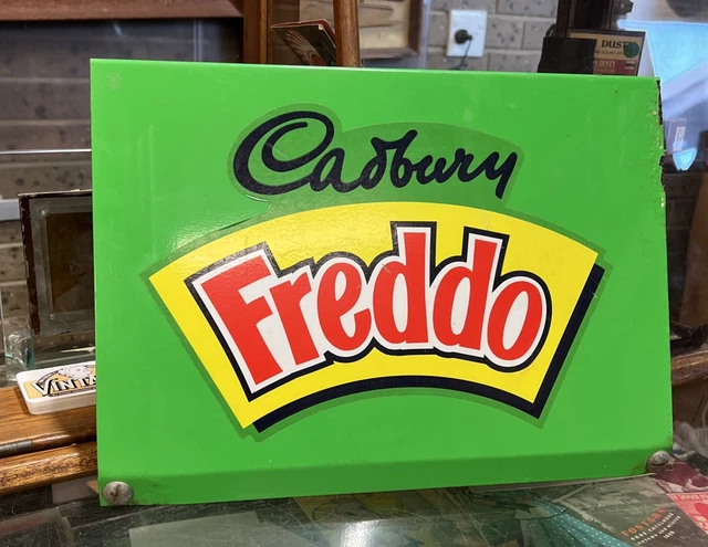 CADBURY FREDDO METAL Sign $55.00 - PicClick AU