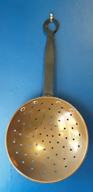 FRENCH 19TH CENTURY Antique Large Copper Skimmer/Sieve/Laddle £26.70 ...
