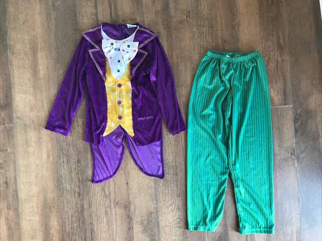 ROALD DAHL WILLY Wonka Costume Book Day Chocolate Factory Fancy Dress ...