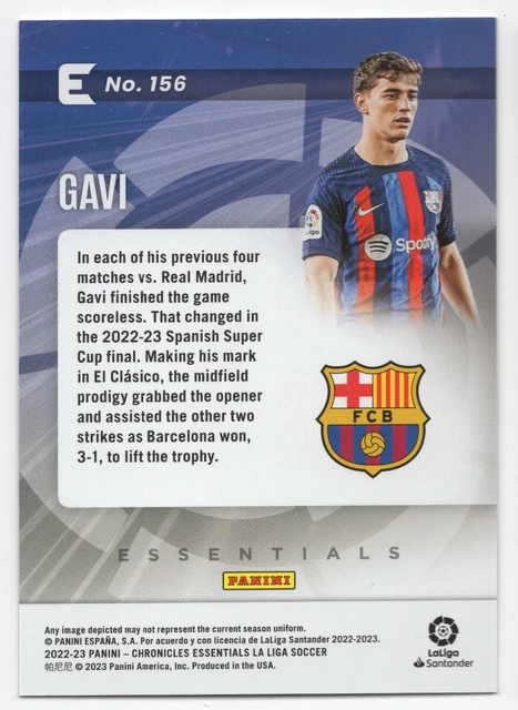 2022-23 PANINI CHRONICLES Essentials GAVI #156 Lamina Rossa/99 ...