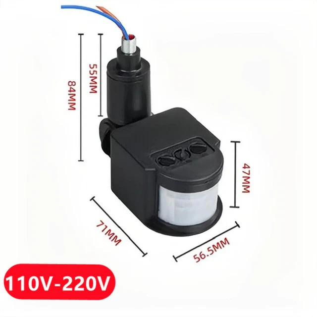 12V MOTION SENSOR 220V/110V PIR Movement Detector Automatic Infrared ...