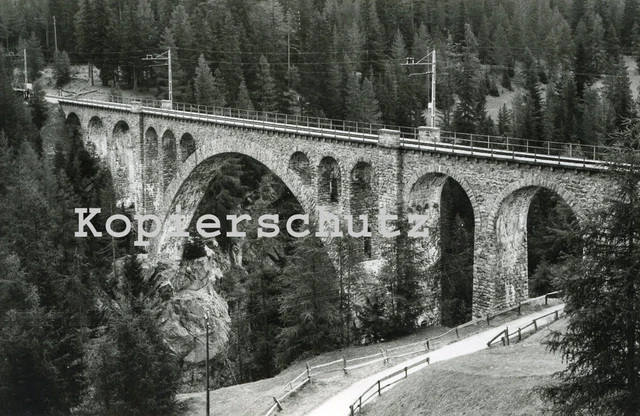 ORIGINAL-SW-FOTO ALBULABAHN (SCHWEIZ) Soliser Viadukt 1965 EUR 1,90 ...