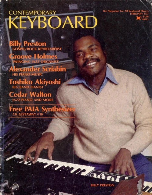 CONTEMPORARY KEYBOARD MAGAZINE February 1977 Billy Preston Richard ...