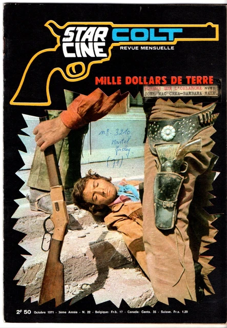 STAR-CINE COLT N°22 ¤ 1971 ¤ MILLE DOLLARS DE TERRE ¤ ROMAN PHOTO EUR 4 ...