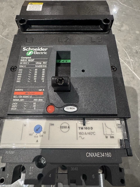 SCHNEIDER CNXAE34016 MCCB 16A 16 AMP TP 415V 36kA SQUARE D I-LINE ...