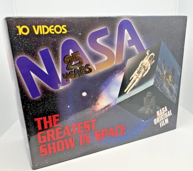 VINTAGE 25 YEARS Of NASA: The Greatest Show in Space 10 VHS Tape Box ...