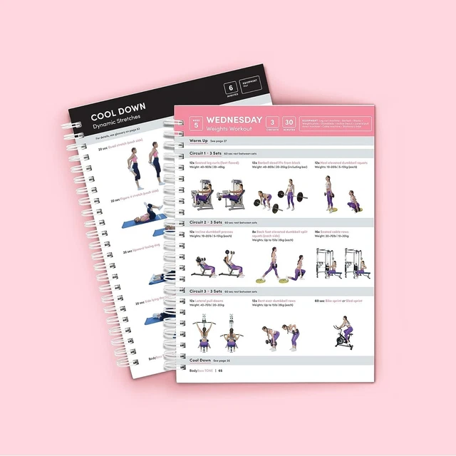 BODYBOSS FITNESS & Tone Bundle Guide Health Gym Weight Loss Planner ...