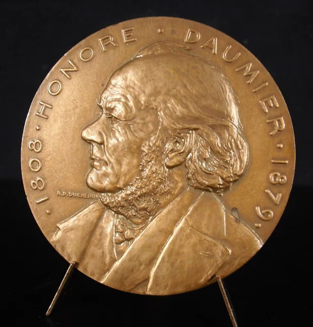 MEDAL HONORÉ DAUMIER Writer Ratapoil Caricature Caesarism Bonapartist ...