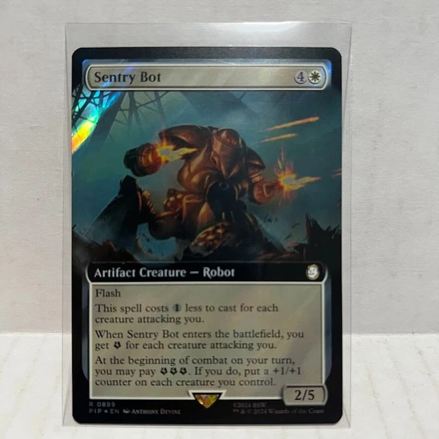SENTRY BOT EXTENDED Art Surge Foil - PIP 0899 Neuf - MTG Magic The ...