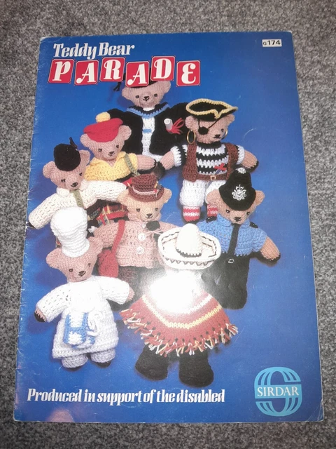 VINTAGE KNITTING PATTERN Sirdar Teddy Bear Parade G174 Bear Patterns £4 ...