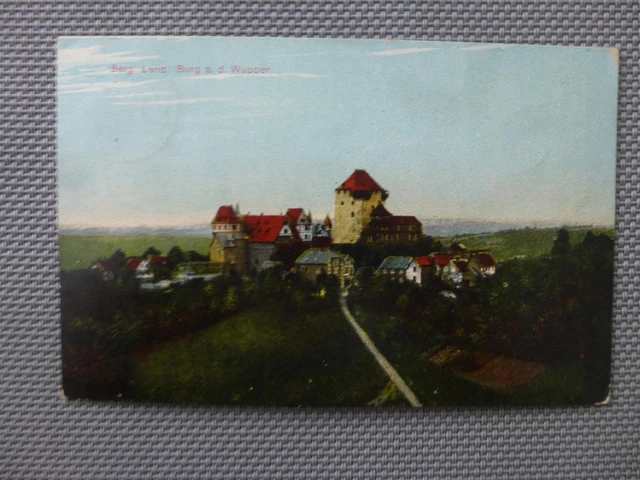 ALTE COLOR AK gel.1919 Blick auf Schloss Burg an der Wupper EUR 5,00 ...