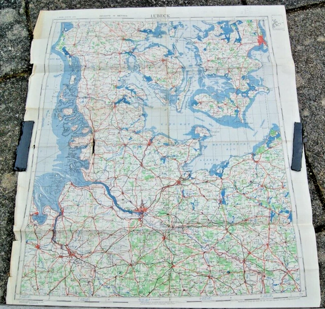 RAF WW2 MAP Ordnance Survey Aeronautical Aircraft Air Force Lubeck ...