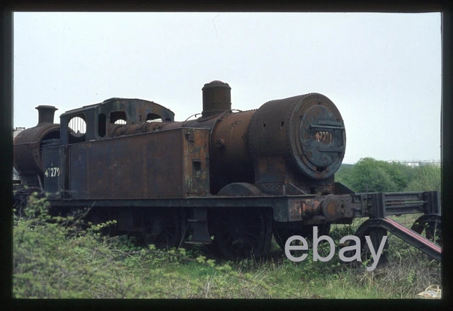 ORIGINAL 35MM SLIDE - ex LMS Jinty 47279 at Woodhams, Barry scrapyard ...