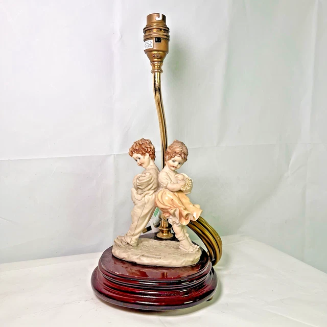 VINTAGE TABLE LAMP Figurine Capodimonte "Florence" Signed B Merli 1983 ...
