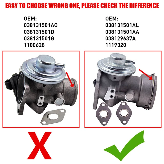 AGR VALVE FOR Audi A4 B6 A6 C5 VW Passat 3B Sharan 7M Vanne EGR 038131501AL EUR 42,68 - PicClick FR