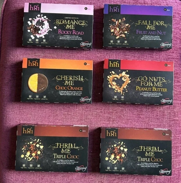 36 SLIMMING WORLD Diet Hi-Fi Bars 6 Boxes 5 Varieties Hifi @With New ...
