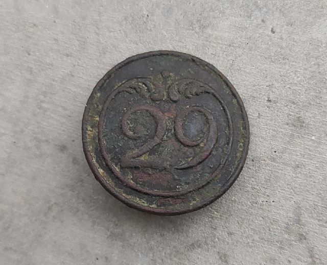 BOUTON ANCIEN (20MM) 29eme regiment d'infanterie de ligne . EUR 9,00 ...
