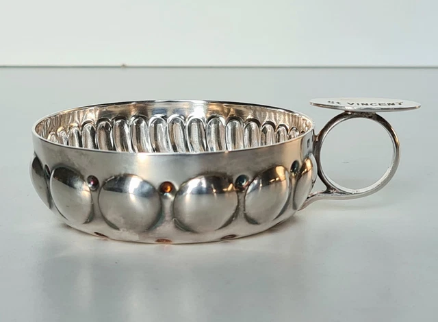 TASTEVIN EN MÉTAL argenté, poinçon orfèvre M.G pour la St Vincent 1998 ...