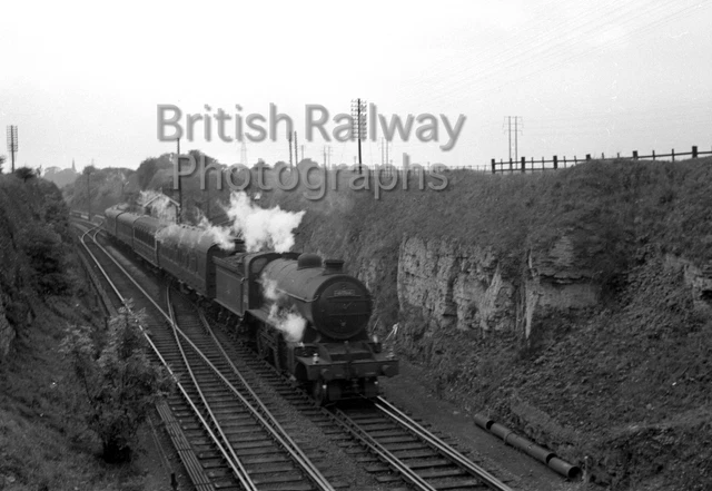 LARGER NEGATIVE BR British Railways Steam Loco 61766 K2 Kirkby South ...