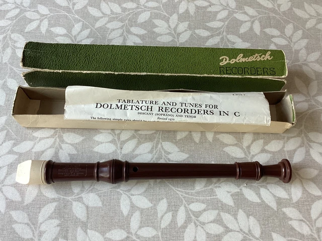 VINTAGE ORIGINAL 1970S DR CARL DOLMETSCH RECORDER MUSICAL INSTRUMENT WITH BOX £9.94 - PicClick UK