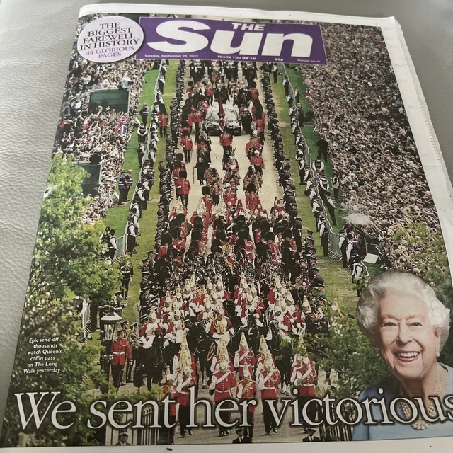 THE SUN NEWSPAPER - 20th September 2022 - Funeral Of Queen Elizabeth II ...