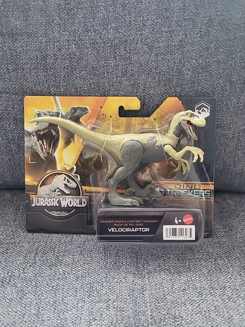 JURASSIC WORLD VELOCIRAPTOR Danger Pack Dino Trackers Dinosaur Figure ...